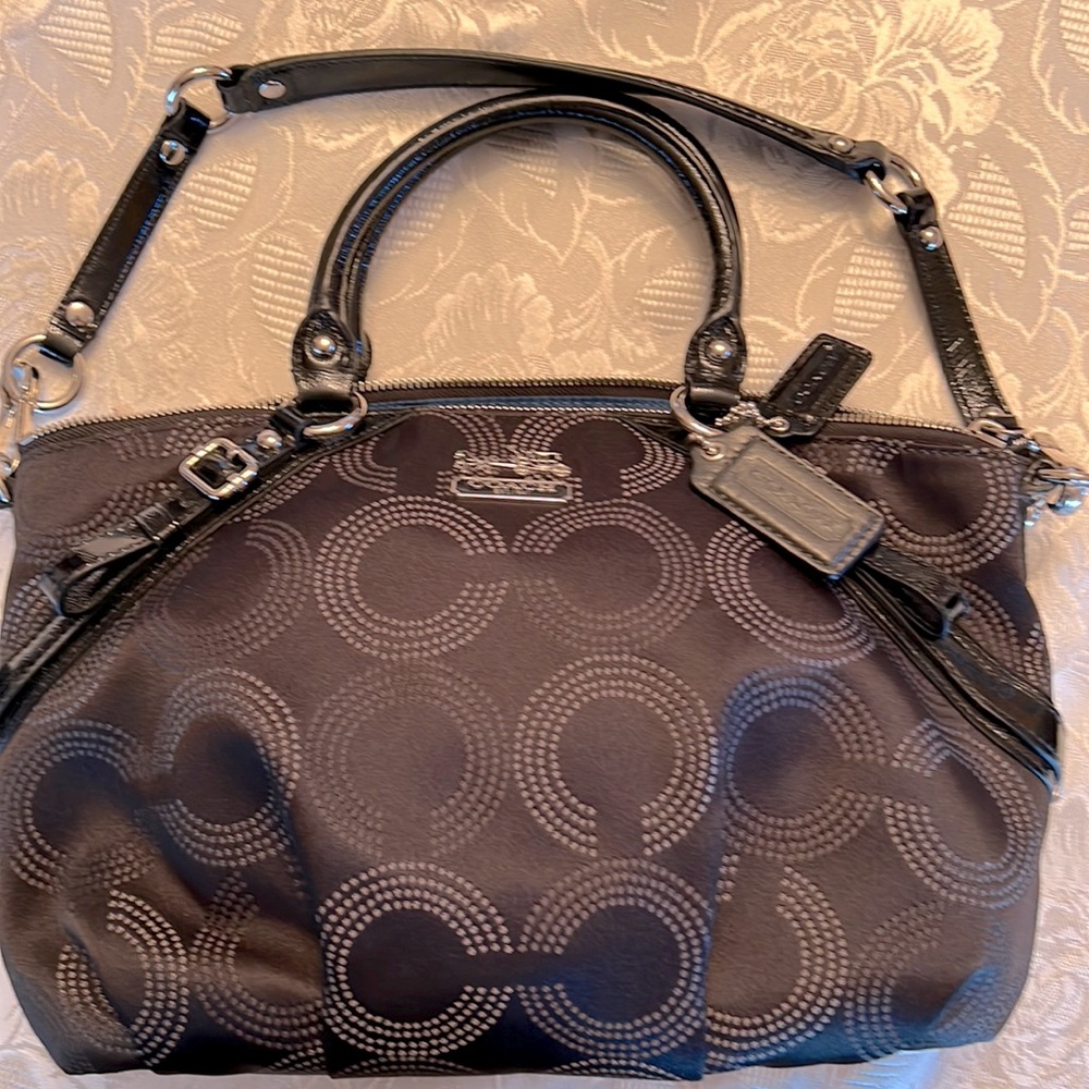 Coach Madison Sophia Dotted Op Art Satchel - Gem